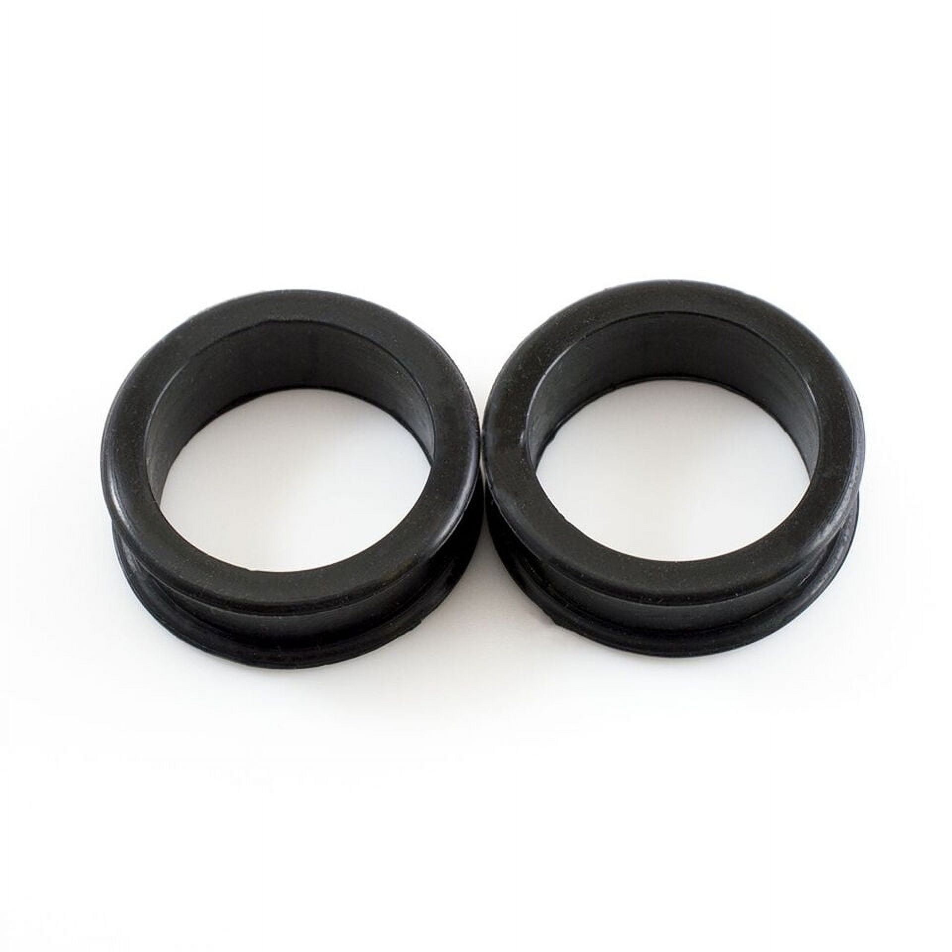 BodyJewelryOnline Pair of Black Silicone Tunnels Plug Ear Gauges Double ...