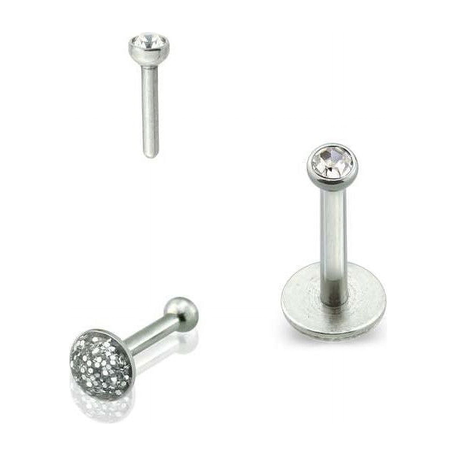 BodyJewelryOnline Press Fit Threadless Push in Labret Surgical Steel ...