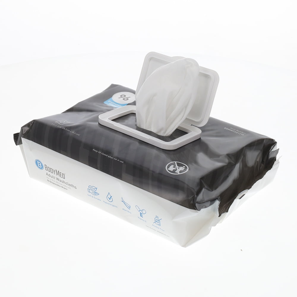 BodyMed Adult Scent Free Disposable Incontinence Wipes, 96 Wipes/Pack ...