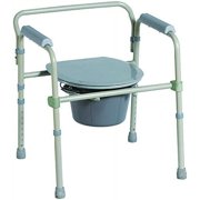 BodyMed Folding Steel 3-in-1 Commode, Safe to Use, Sit-Down Portable ...