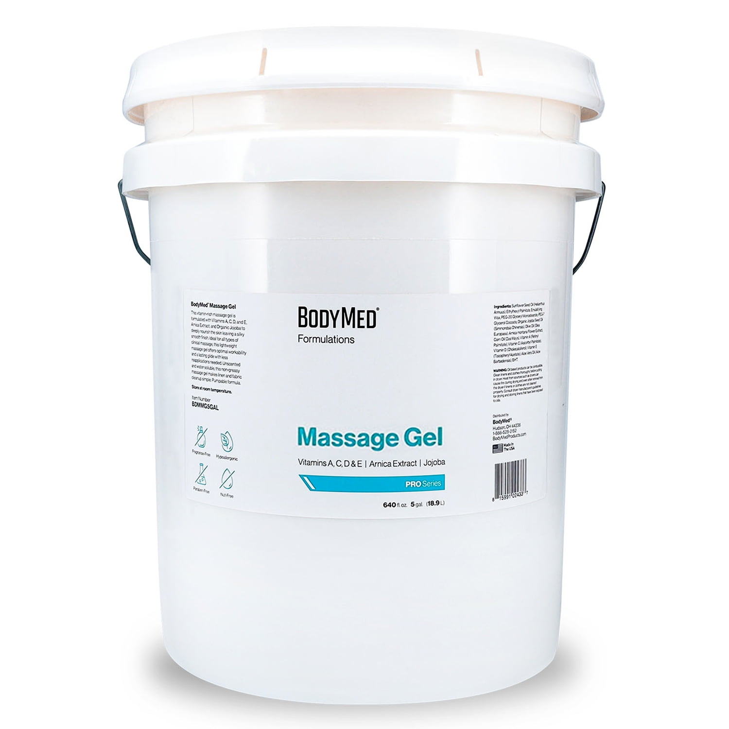BodyMed Formulations Massage Gel, 5 gal. – Fragrance-Free, All-Natural ...