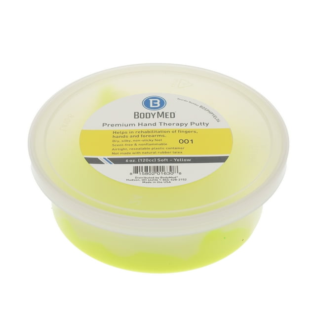BodyMed Premium Hand Therapy Putty, Yellow, 6 Oz., Soft, Strengthening ...