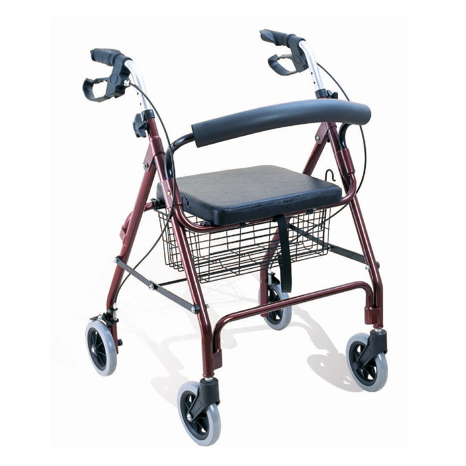 BodyMed Regular Aluminum Rollator, Medical Roller, PVC Soft Seat ...