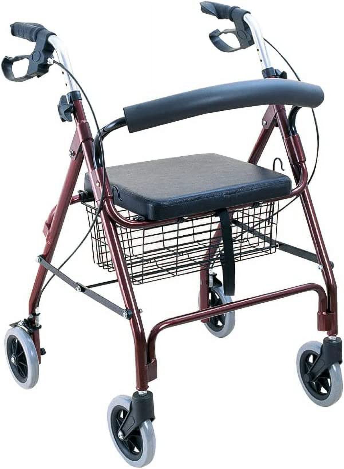 BodyMed Regular Aluminum Rollator, Medical Roller, PVC Soft Seat ...