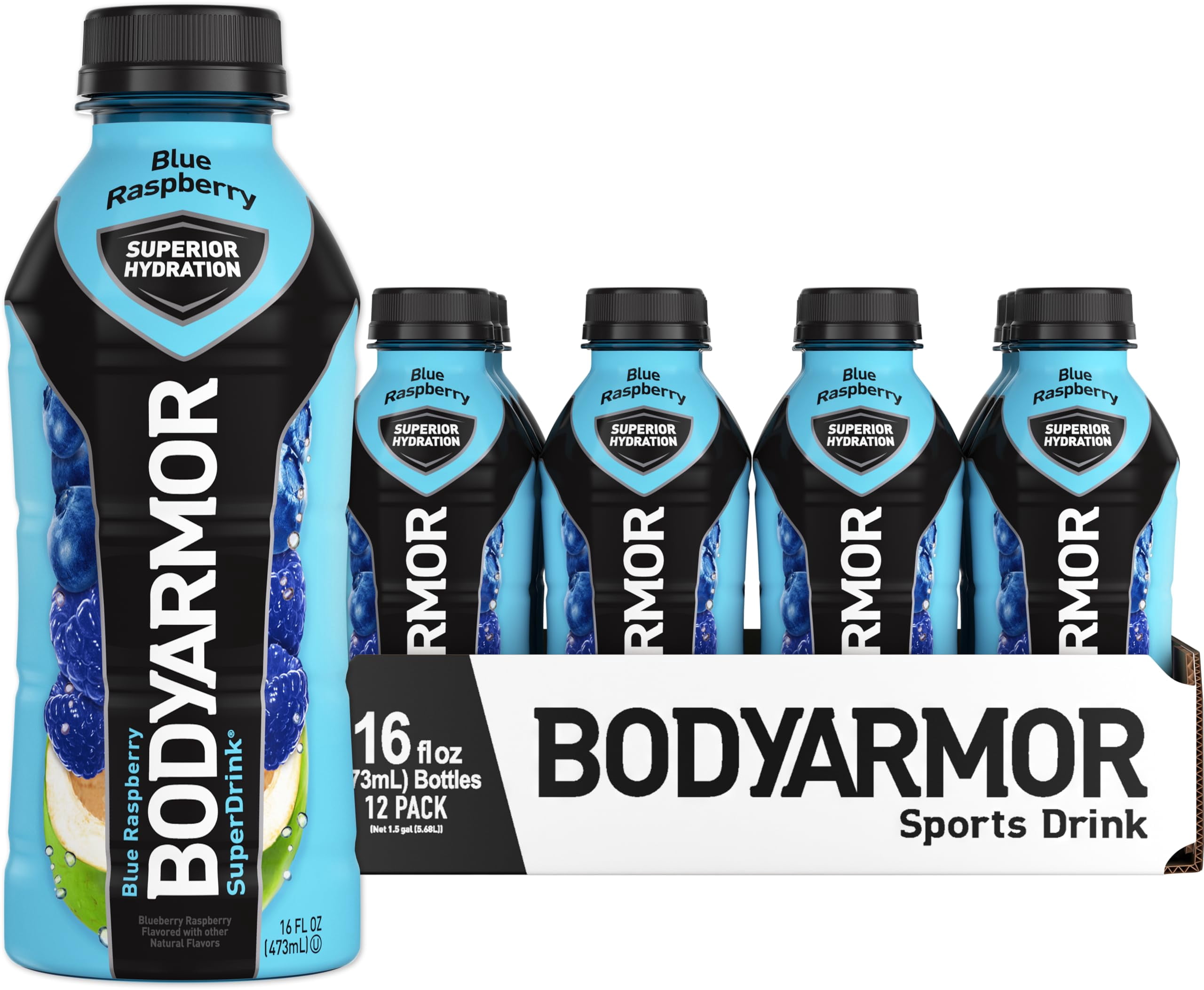 Bodyarmor Sports Drink Sports Beverage, Blue Raspberry, Coconut Water ...