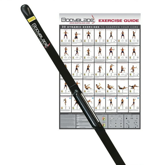Bodyblade Classic kit with wall chart and instructional video, black ...