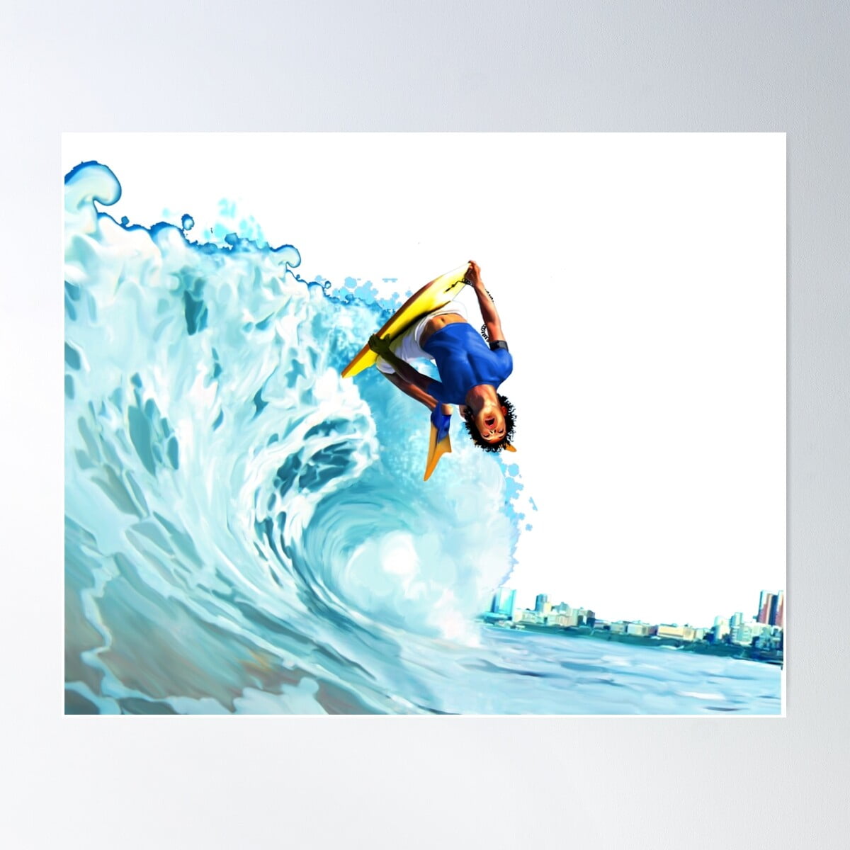 Bodyboard Poster Wall Art, Modern Wall Decor For Living Room Bedroom ...