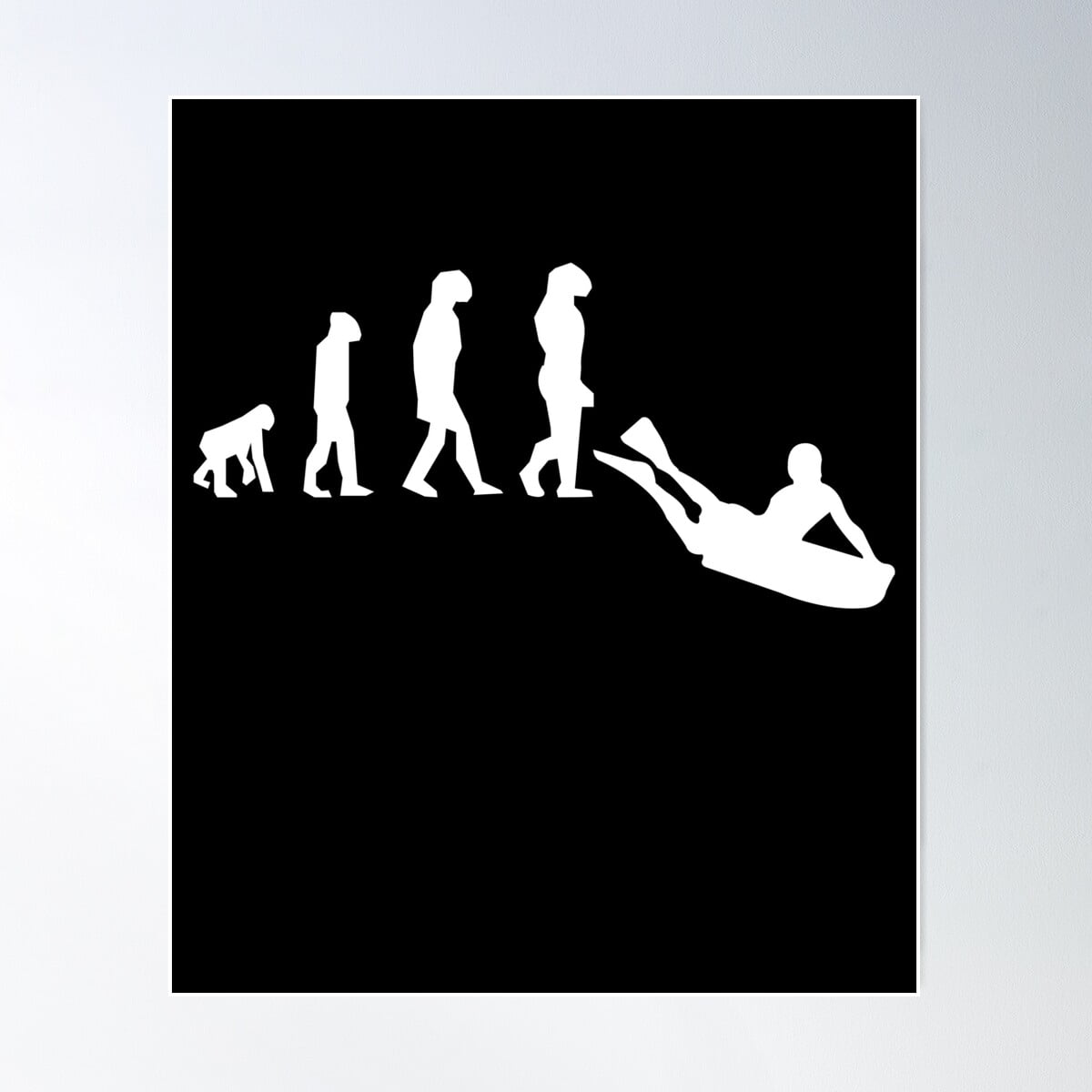 Bodyboarding Bodyboarder Summer Evolution Gift Poster Wall Art, Modern ...