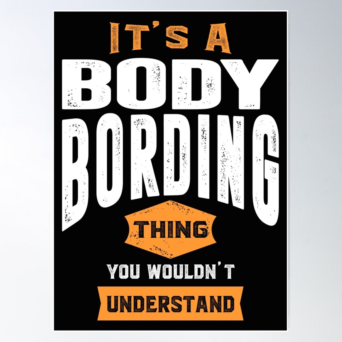 Bodyboarding Thing Poster Wall Art, Modern Wall Decor For Living Room ...