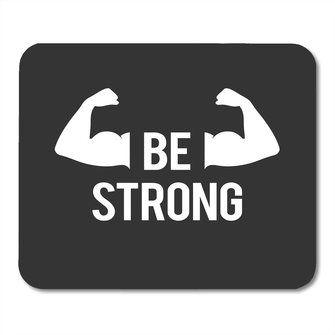 Bodybuilder Be Strong Inspirational Quote and Muscular Arms Biceps ...