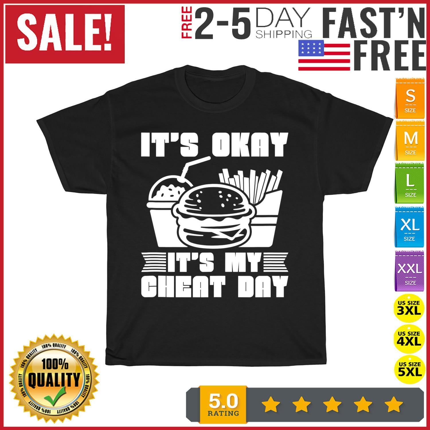 Bodybuilder Food Diet Its Okay Its My Cheat Day Vintage T Shirt Men Women NEW - Walmart.com