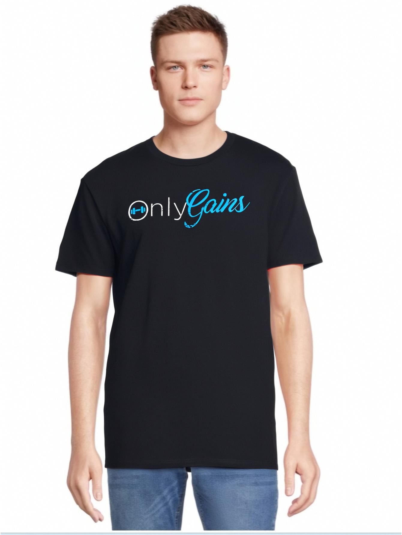 Bodybuilder Gym Only Gainz Only Gains Funny Workout Quote Vintage Men's ...