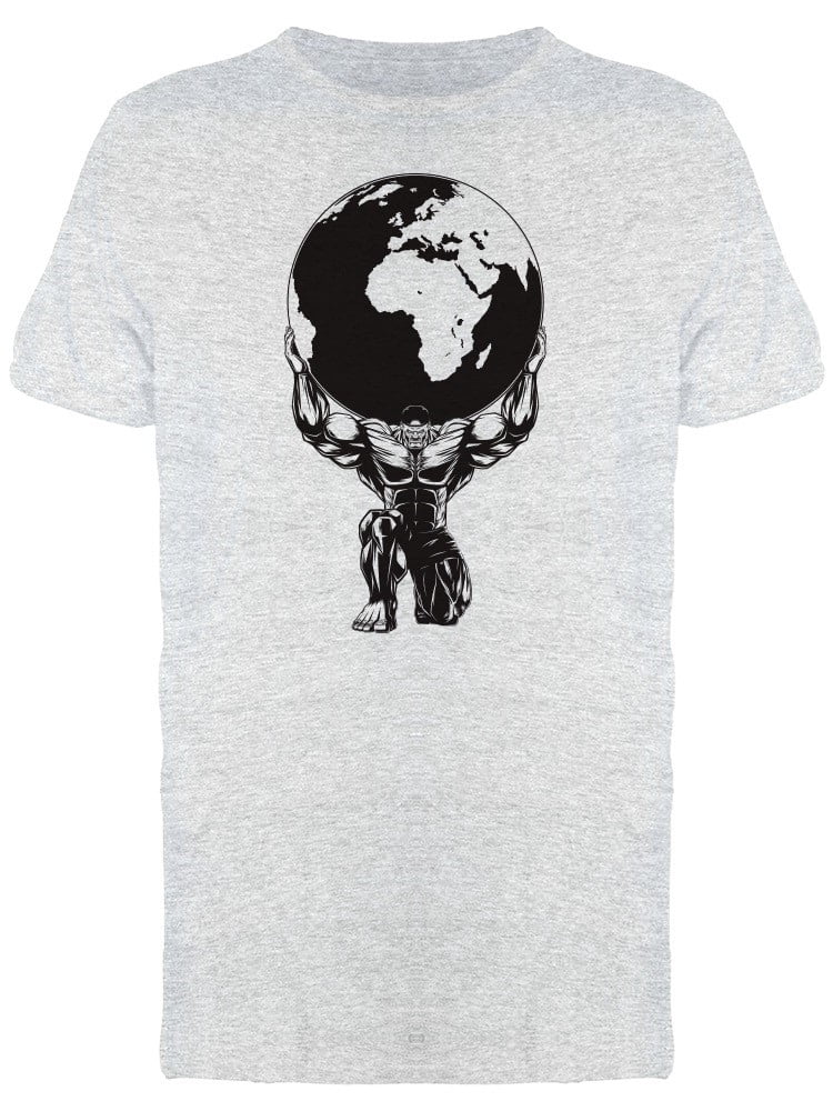 Bodybuilder Lifting Earth Tee Men's -Image by Shutterstock - Walmart.com
