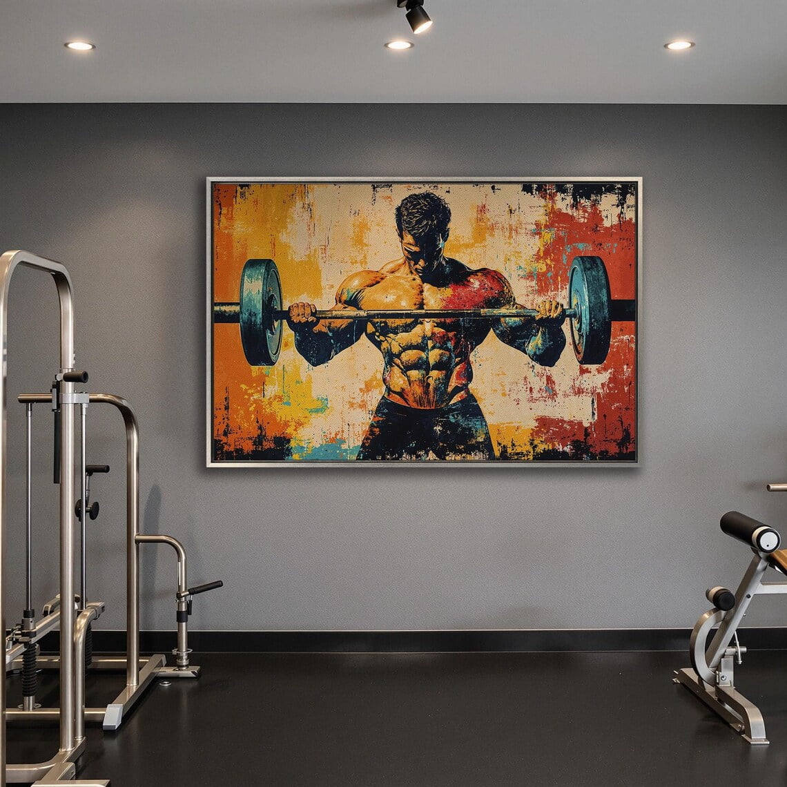 Bodybuilding Art Motivational Gym Decor, Print Poster Decor For Living ...