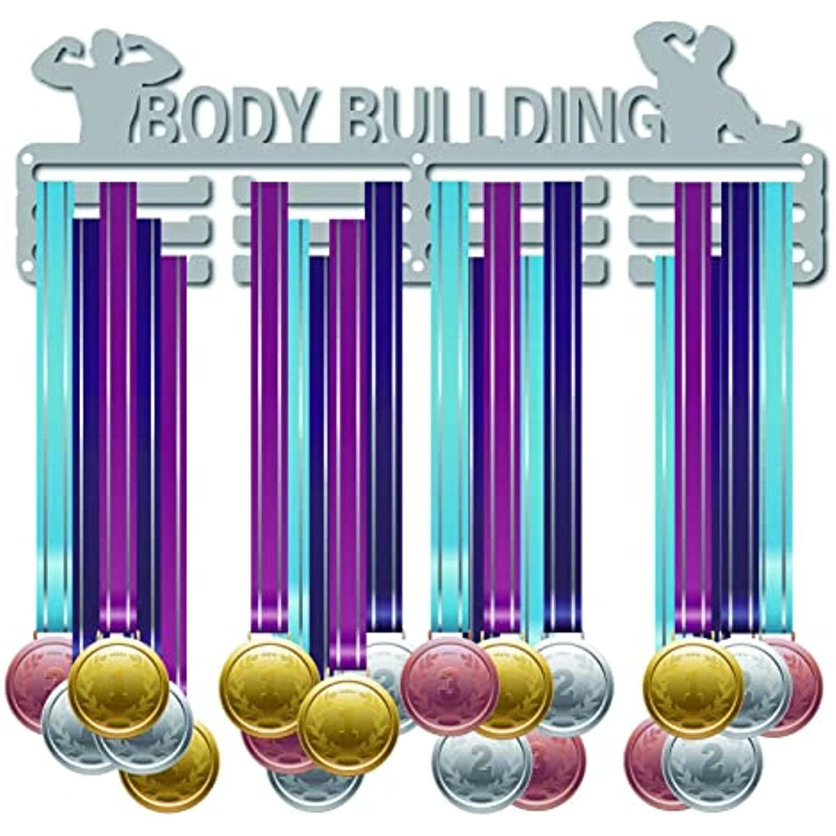 Bodybuilding Medal Display Medal Holder Sport Hanger Rack Awards Metal ...