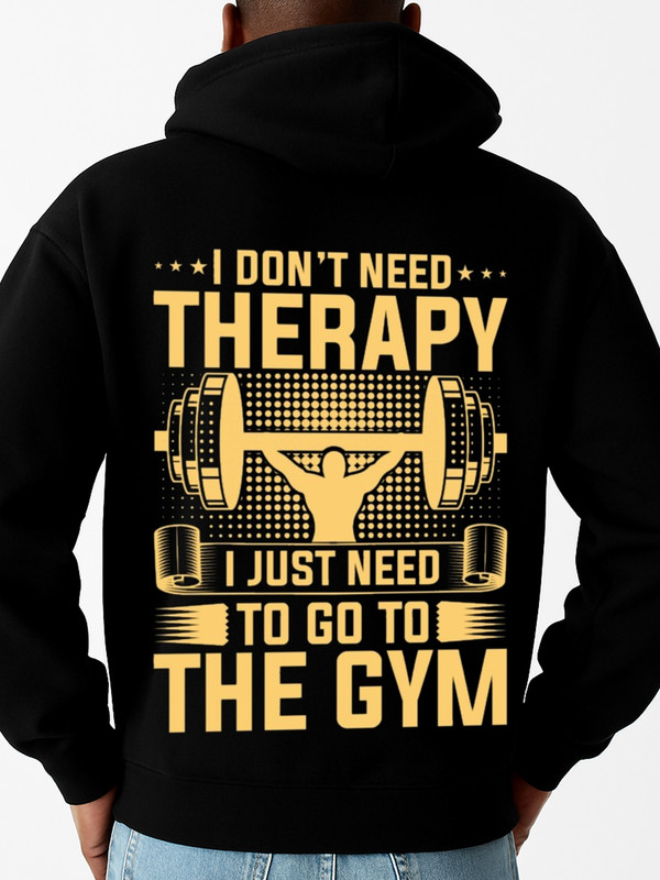 Bodybuilding Therapy sweatshirt funny humor men machine washable black ...