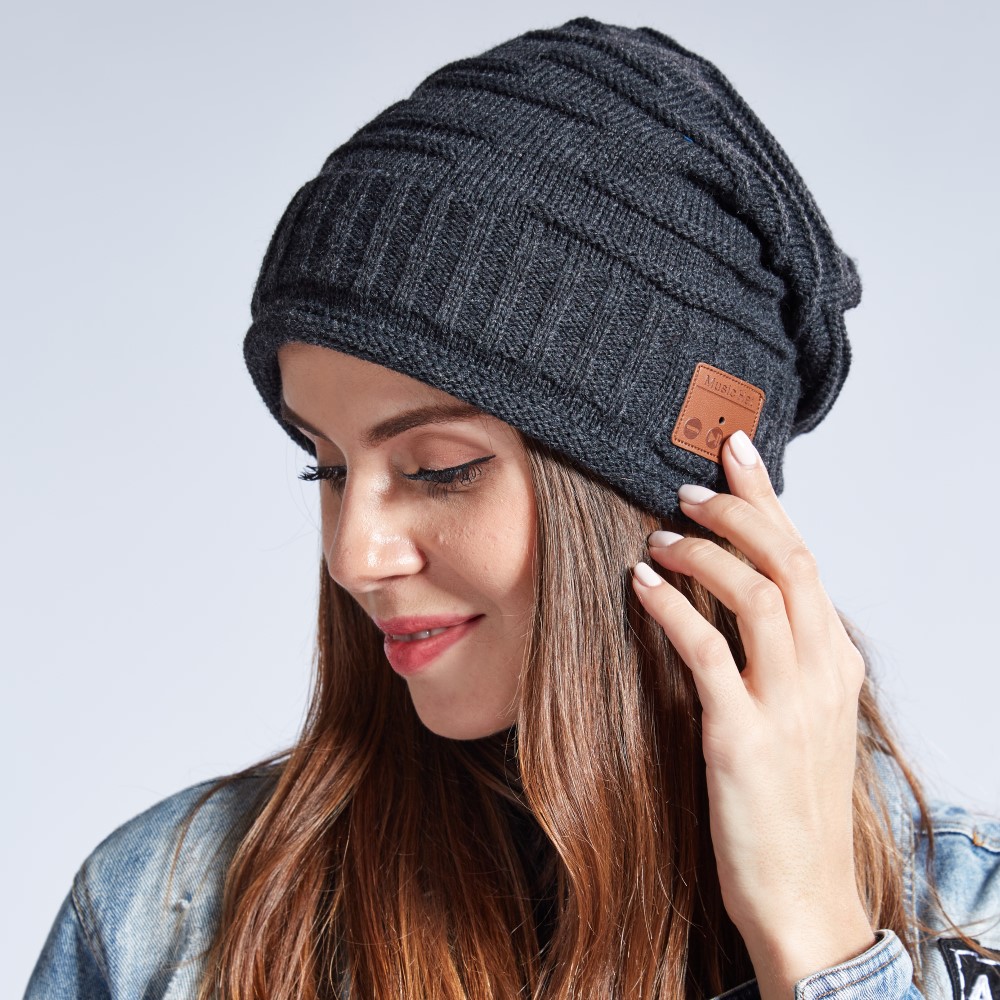 GustaveDesign Bluetooth Knit Hat, Wireless Bluetooth Headset Hat Music ...