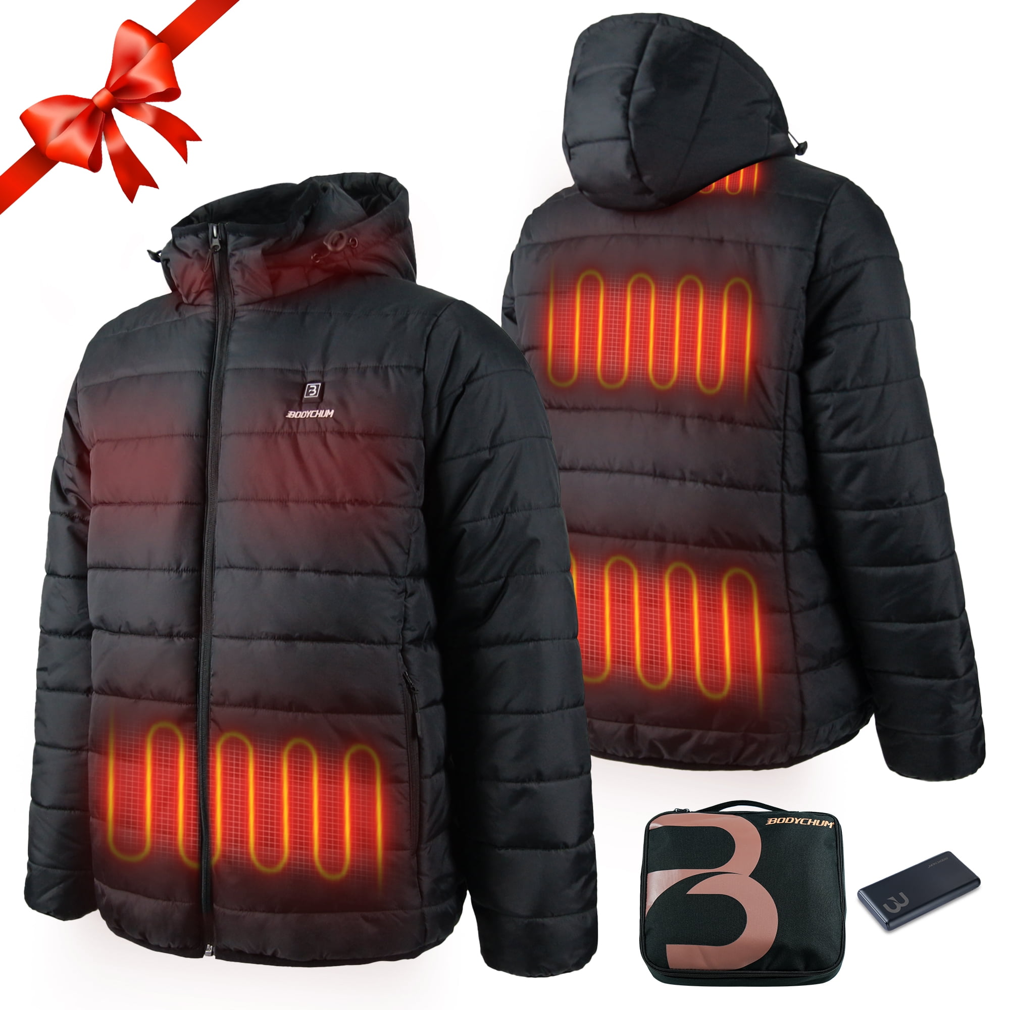 Bodychum Unisex Heated Jacket with 6 Heating Zones, Rechargeable Power ...
