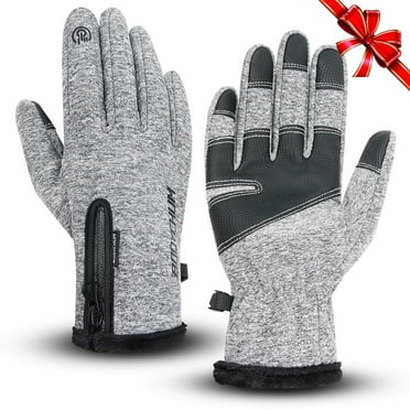 COOPLUS Touchscreen Winter Wool Mittens Fingerless Gloves for Men and ...