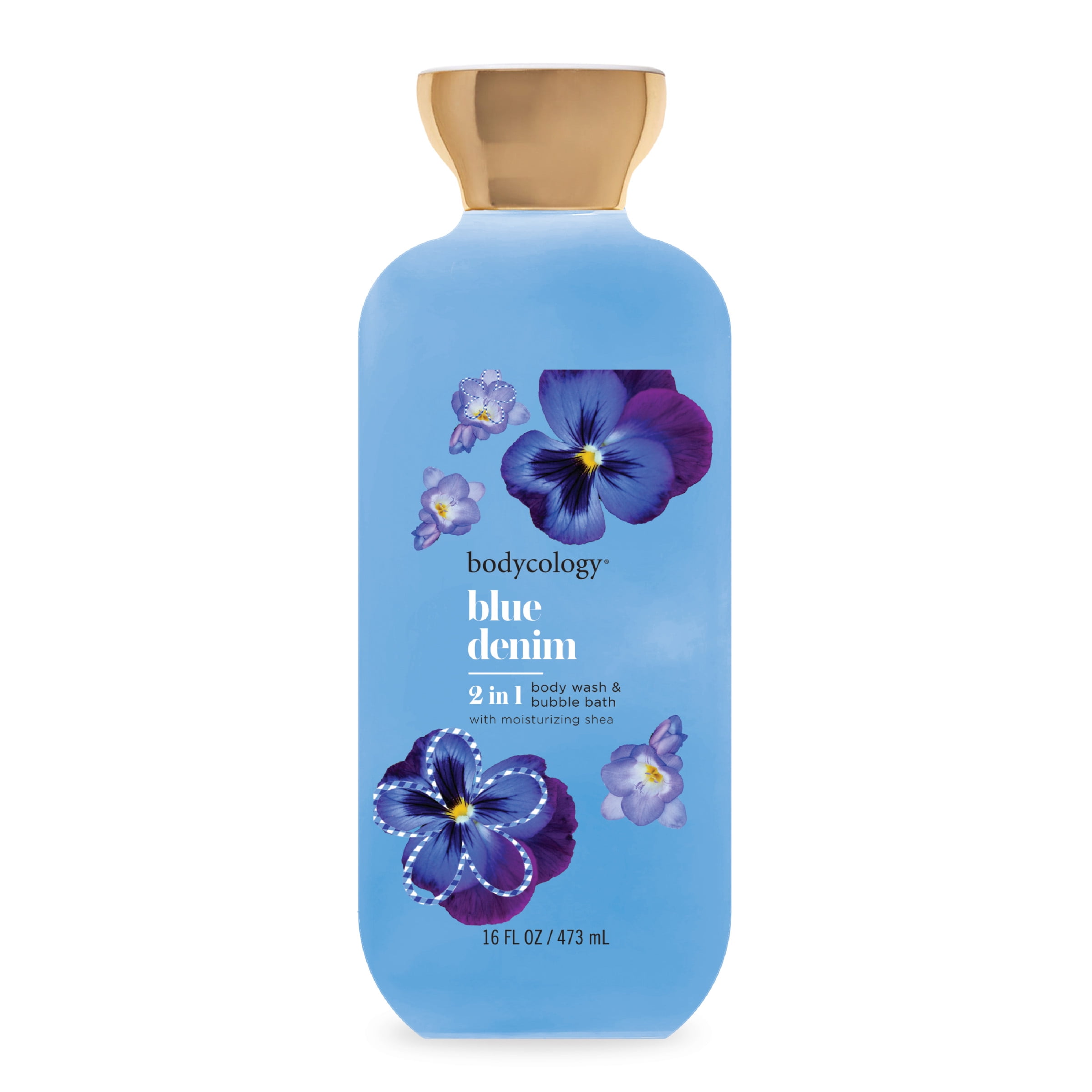 Bodycology Blue Denim 2-in-1 Body Wash & Bubble Bath, 16 fl oz ...