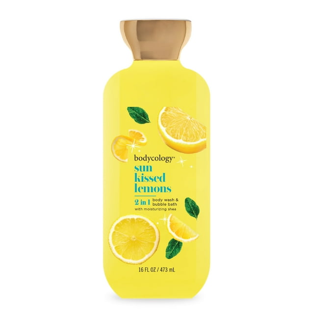 Bodycology 2 in 1 Body Wash & Bubble Bath, Sun Kissed Lemons, 16 fl oz ...