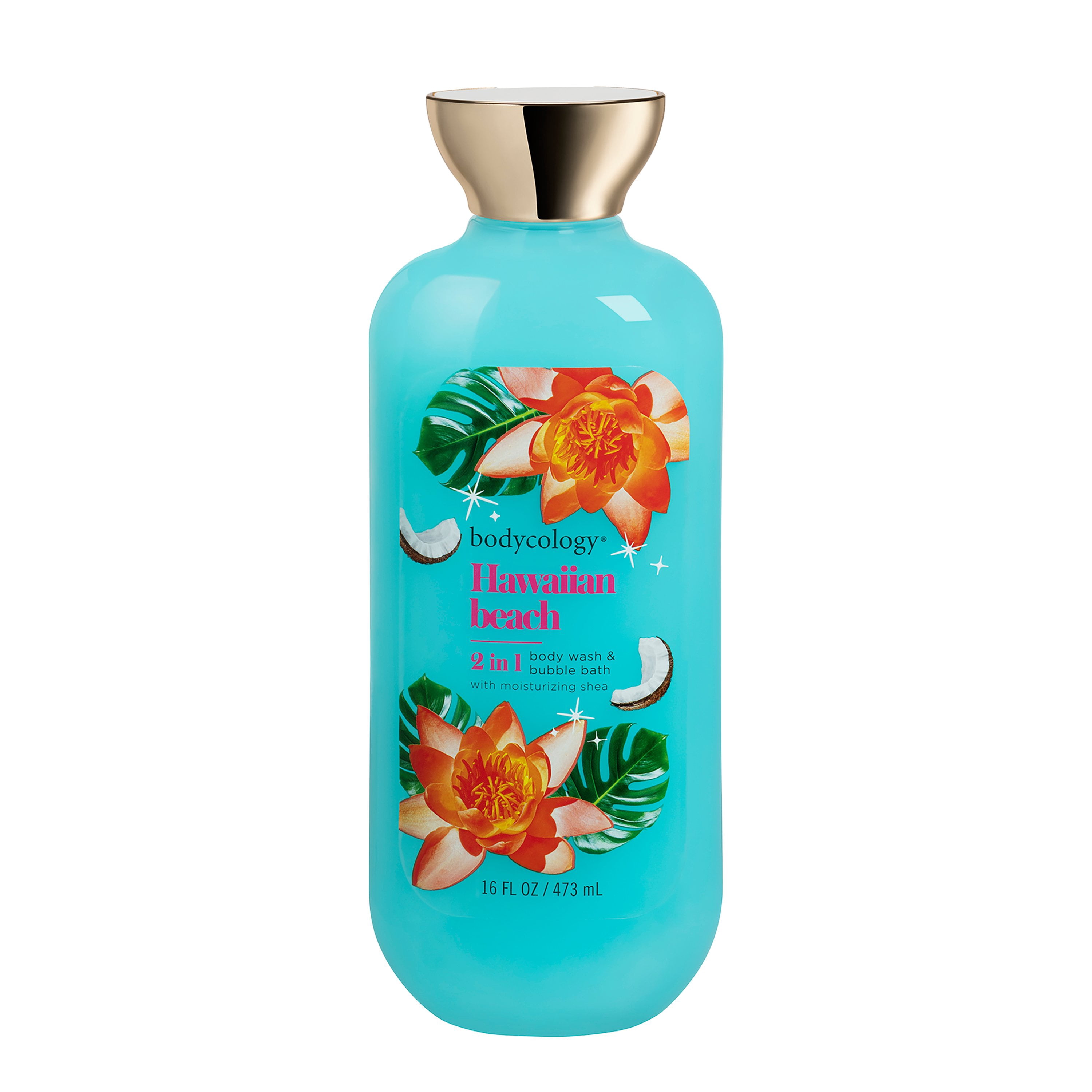 Bodycology Body Wash & Bubble Bath - Hawaiian Beach - 16 oz (Packaging ...