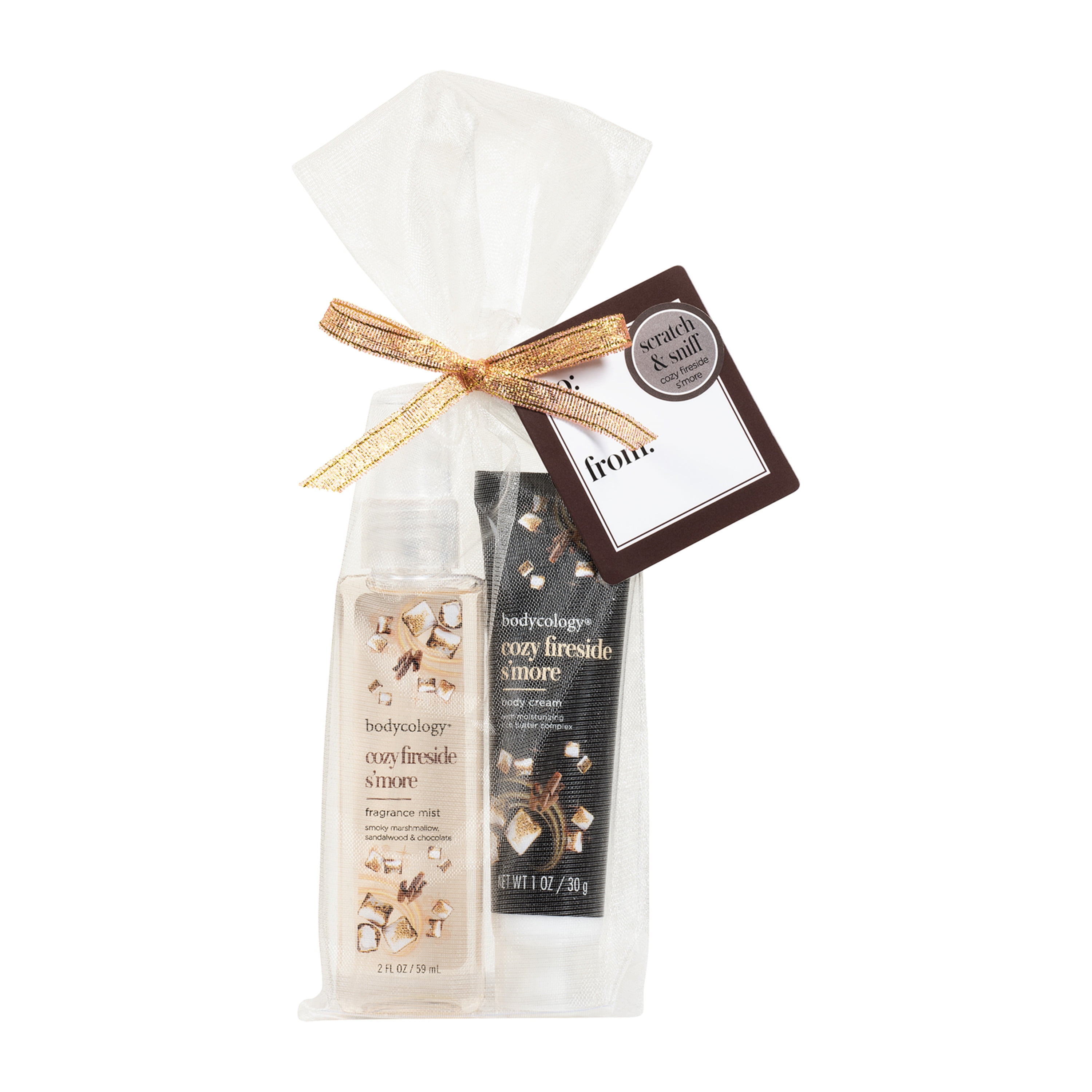 Bodycology Fireside Smore Fragrance Mist Body Cream Stocking Stuffer