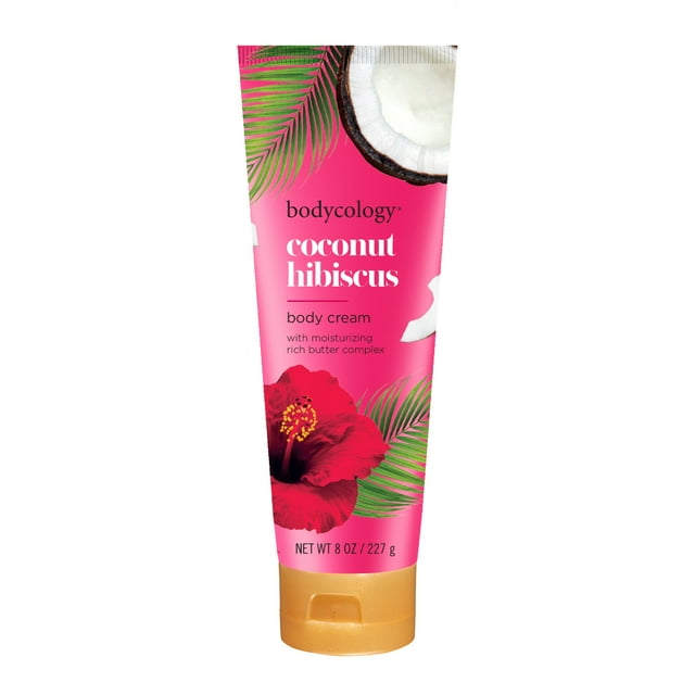 Bodycology Shea Butter Body Cream Coconut Hibiscus 8 Oz