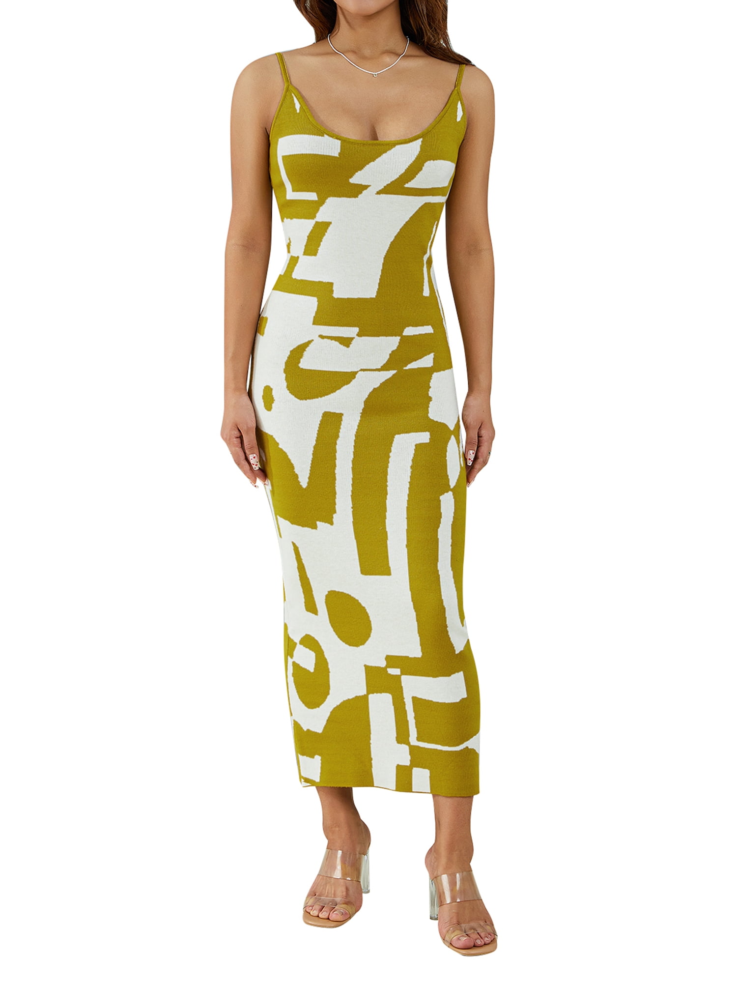 Bodycon Dresses for Women Summer Knit Hollow Out Sexy Night Out Midi ...