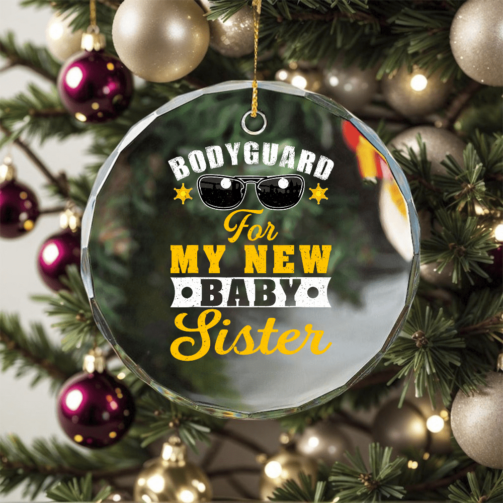 Bodyguard For My New Baby Sister Pregnancy Announcement Ornament ...