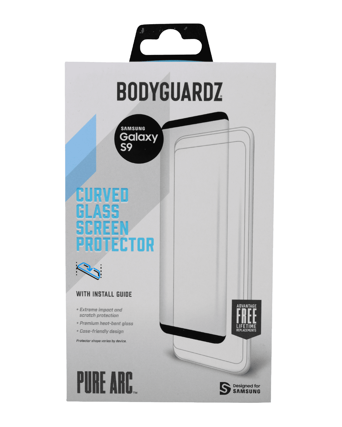 Bodyguardz Pure Arc Thin Screen Protector Curved Glass For Samsung ...