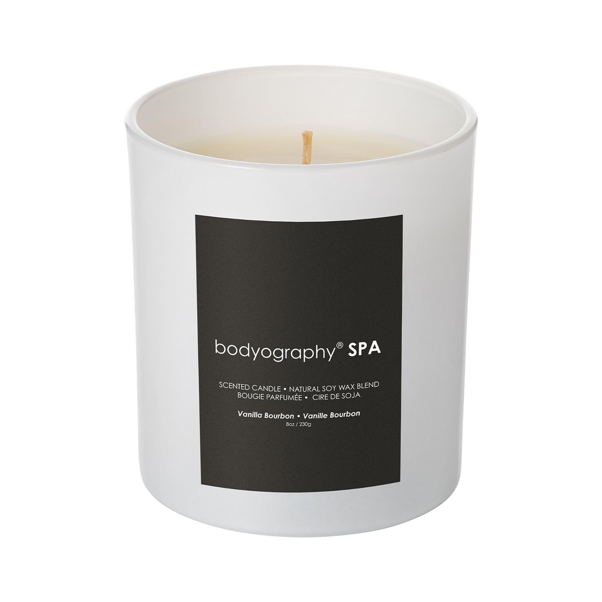 Bodyography Spa Scented Candle, Luxury Candles, Vanilla Bourbon, 8 oz ...