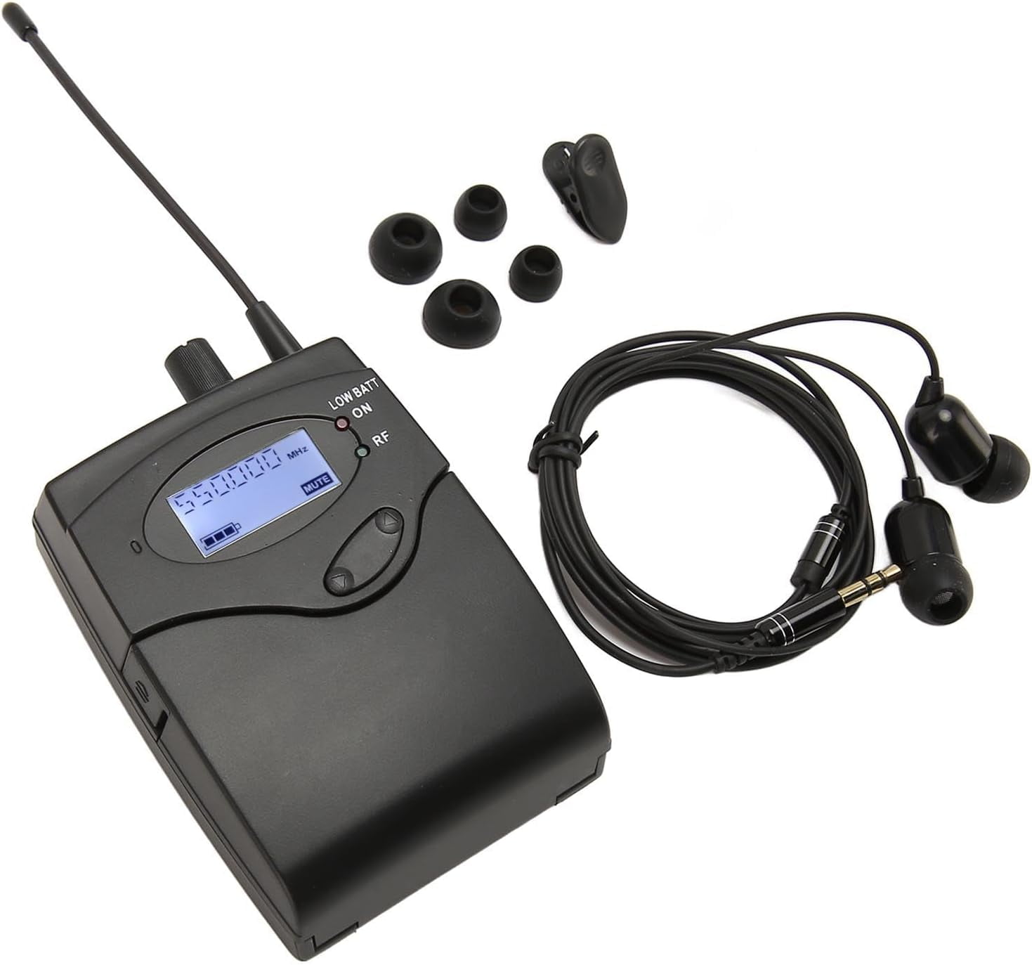 Bodypack Receiver 550 to 580MHz Stereo Earphone Monitor Receiver for ...