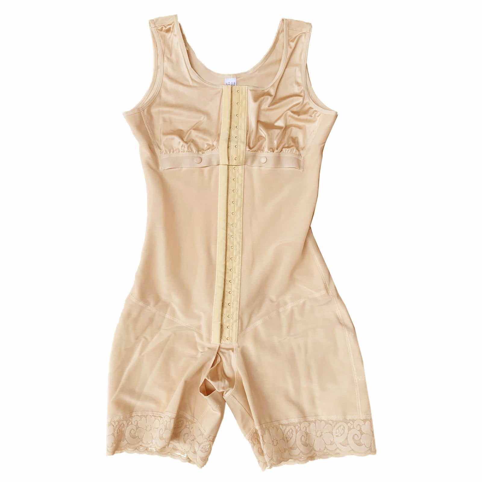 Bodysuit Shapewear Front Closure Body Shaper with Mid Thigh Coverage ...