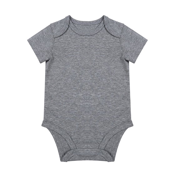 Bodysuits Baby Unisex Romper Solid Blank Bodysuit Short Sleeve Triangle ...