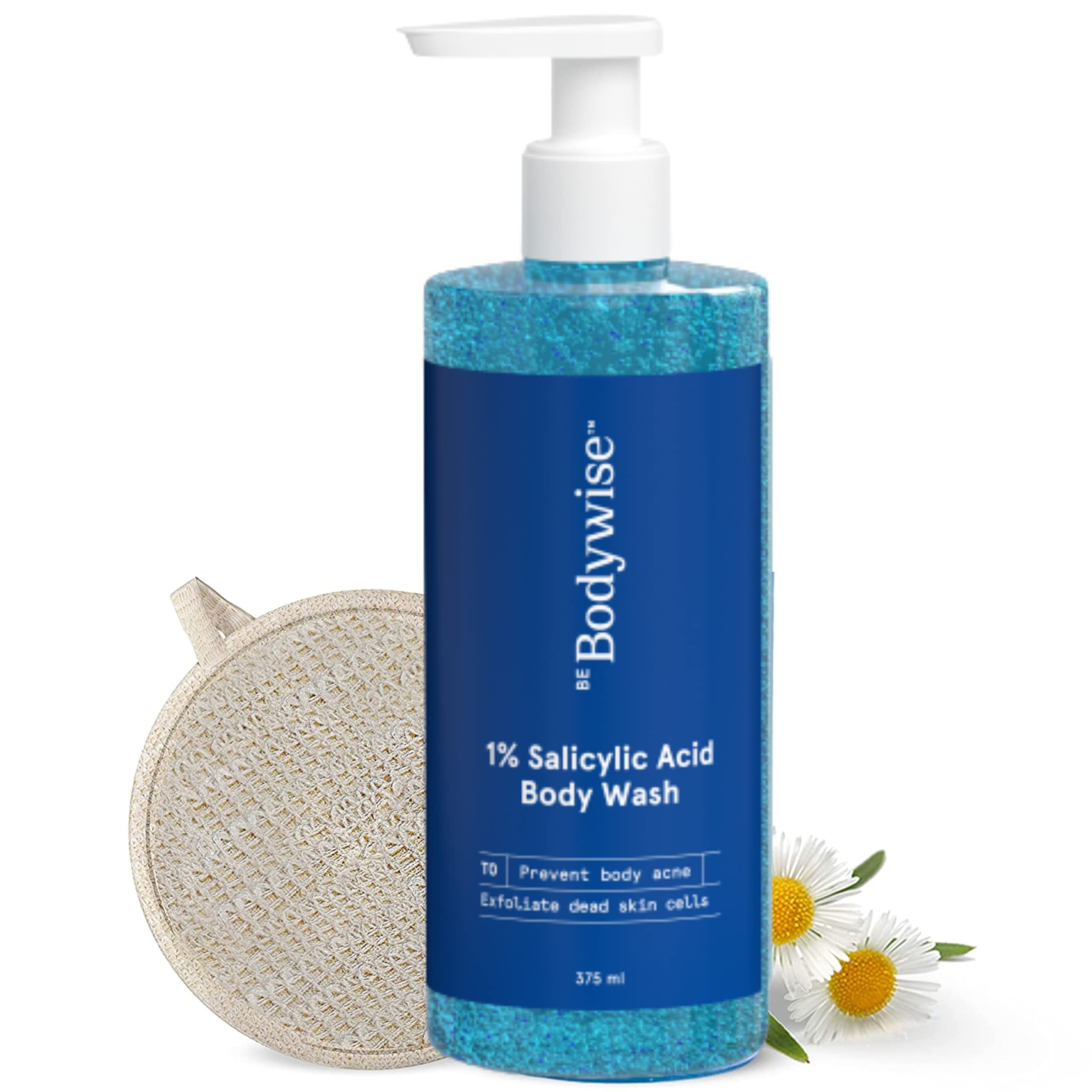 Bodywise 1% Salicylic Acid Body Wash, 375ml & Loofah Refreshing ...