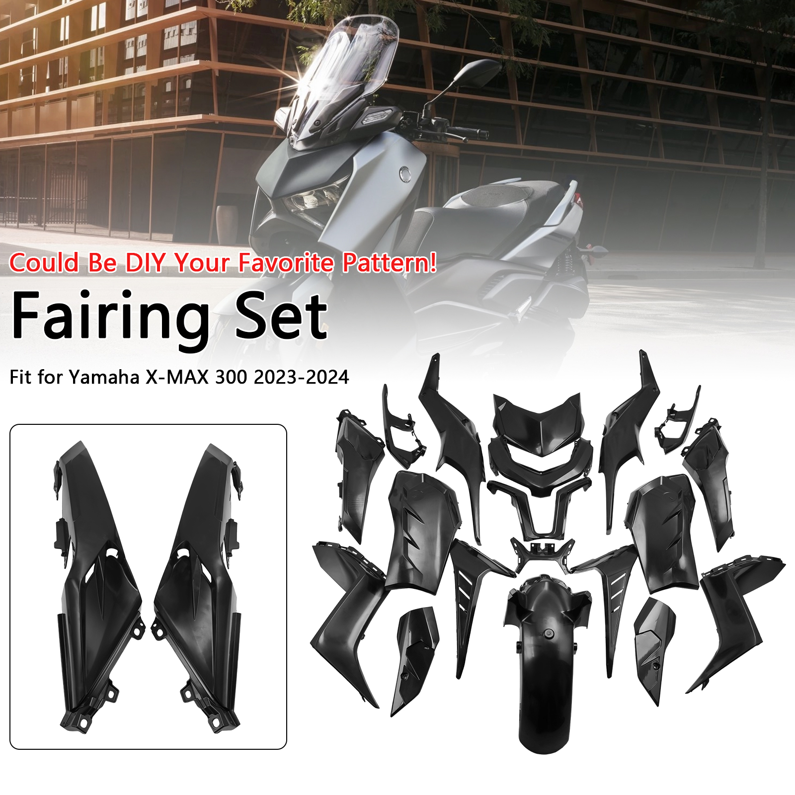 Bodywork Fairing Injection Unpainted For Yamaha X-MAX 300 XMAX 2023 ...