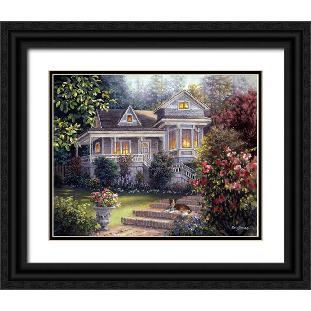 Boehme, Nicky 14x12 Black Ornate Wood Framed with Double Matting Museum ...