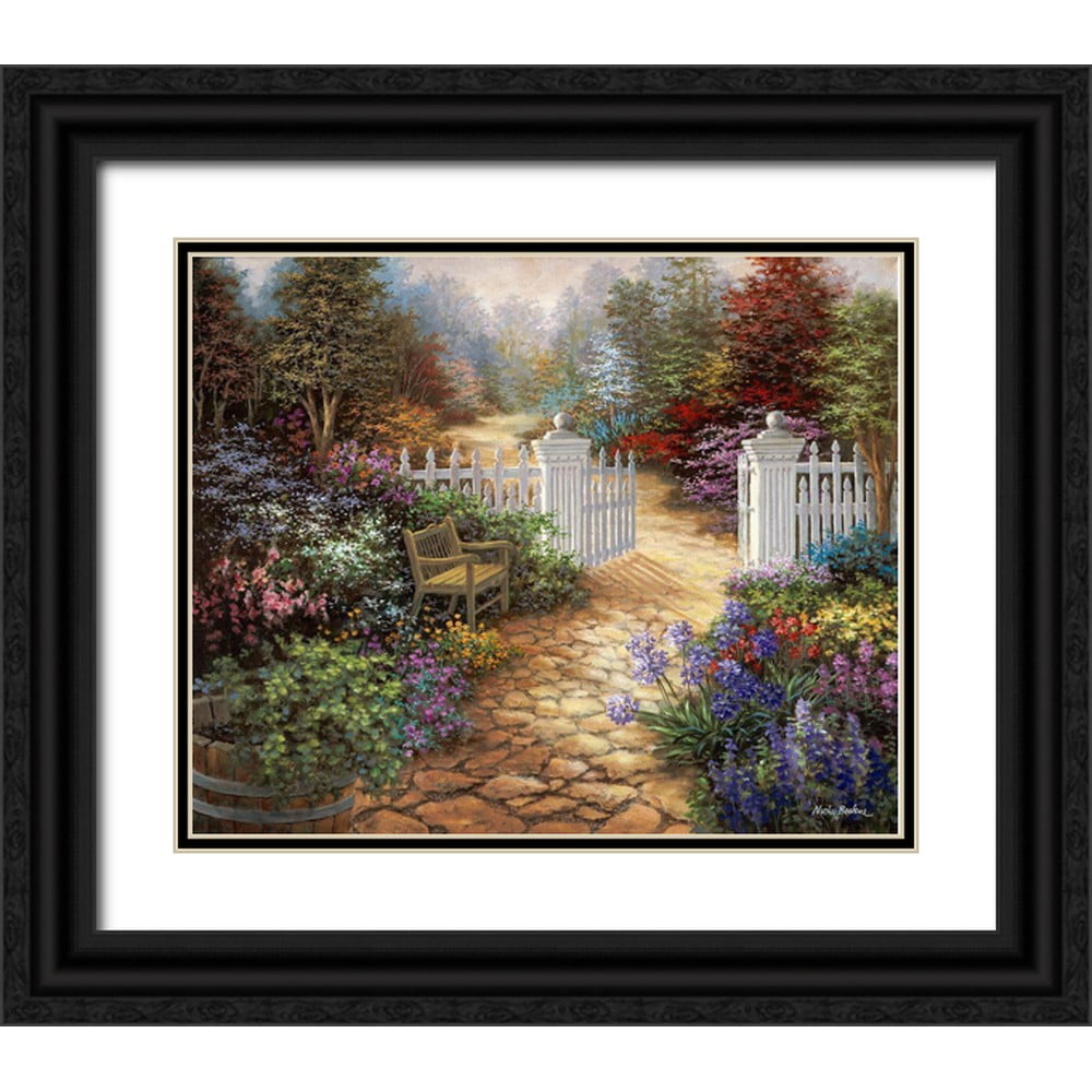 Boehme, Nicky 17x15 Black Ornate Wood Framed with Double Matting Museum ...