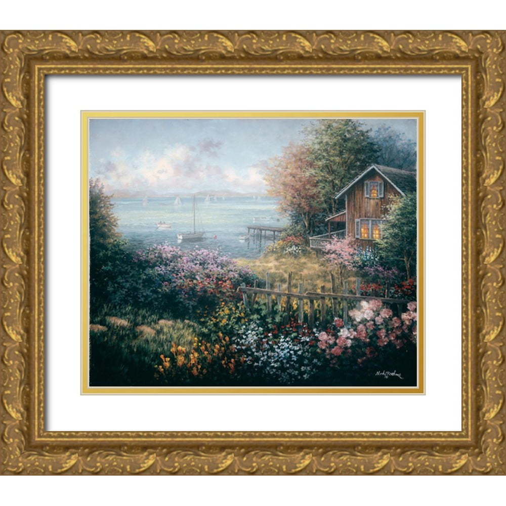 Boehme, Nicky 17x15 Gold Ornate Wood Framed with Double Matting Museum ...