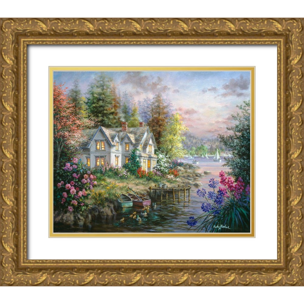 Boehme, Nicky 17x15 Gold Ornate Wood Framed with Double Matting Museum ...