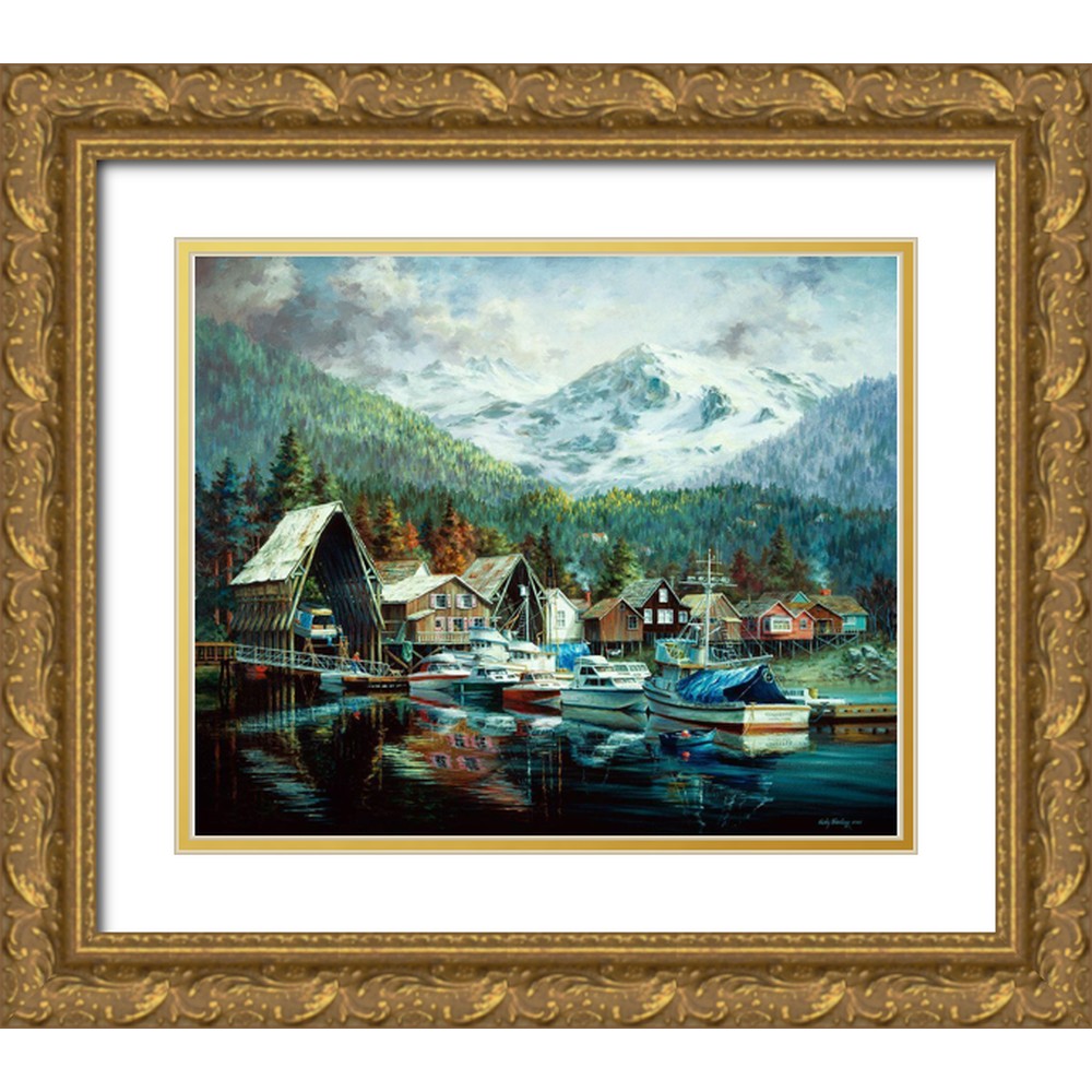 Boehme, Nicky 17x15 Gold Ornate Wood Framed with Double Matting Museum ...