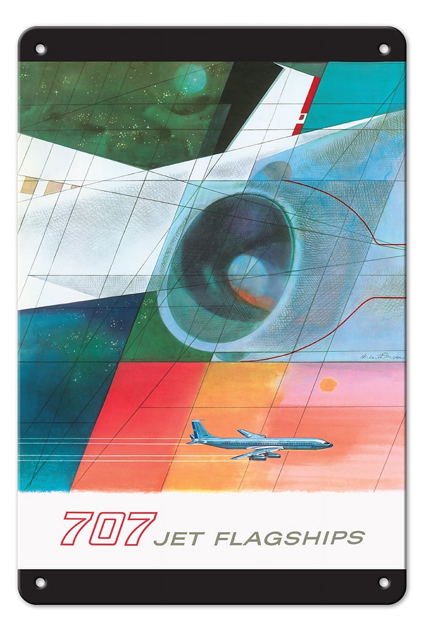 Boeing 707 Jet - Vintage Airline Travel Poster by Herbert Danska c.1957 ...