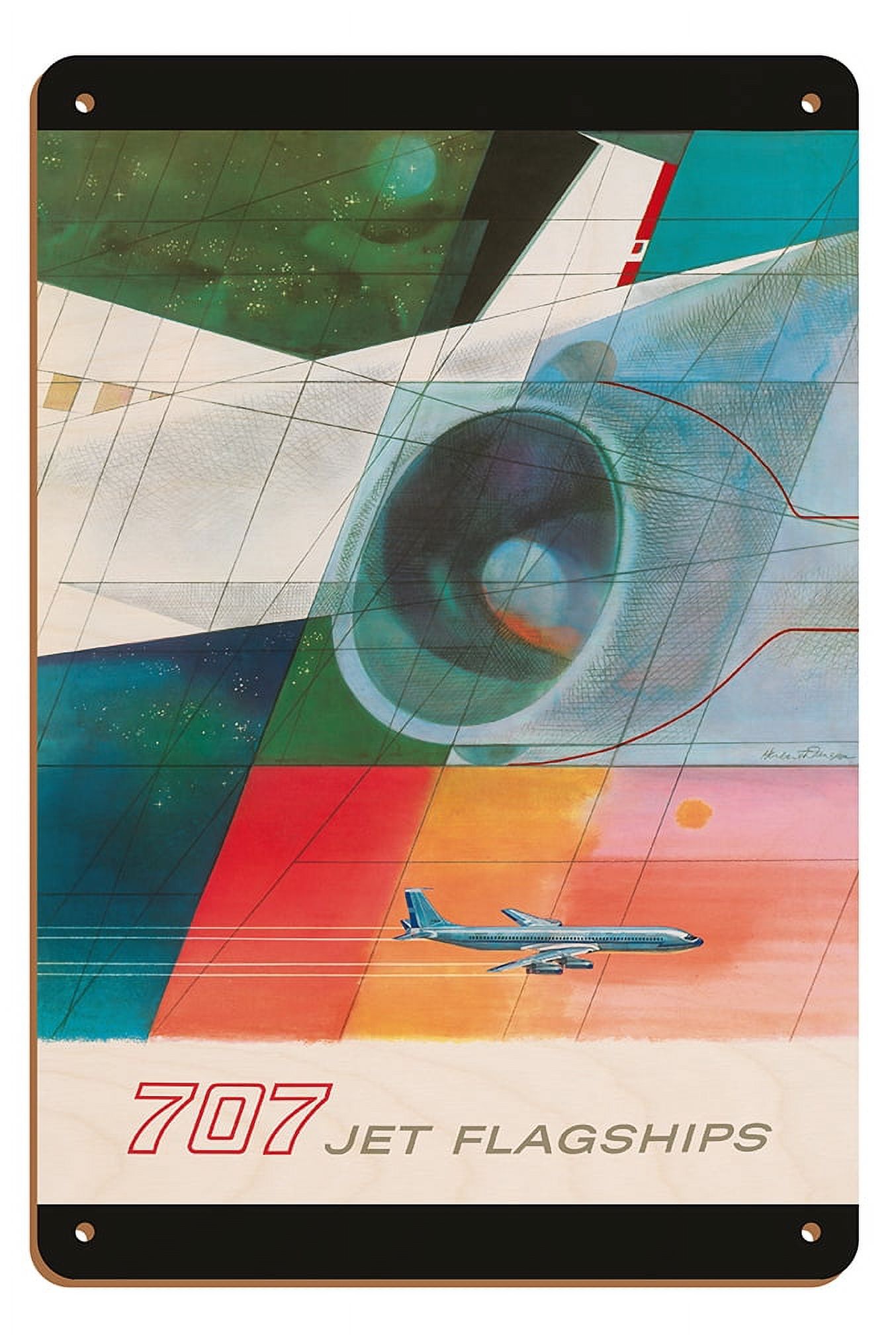 Boeing 707 Jet - Vintage Airline Travel Poster by Herbert Danska c.1957 ...