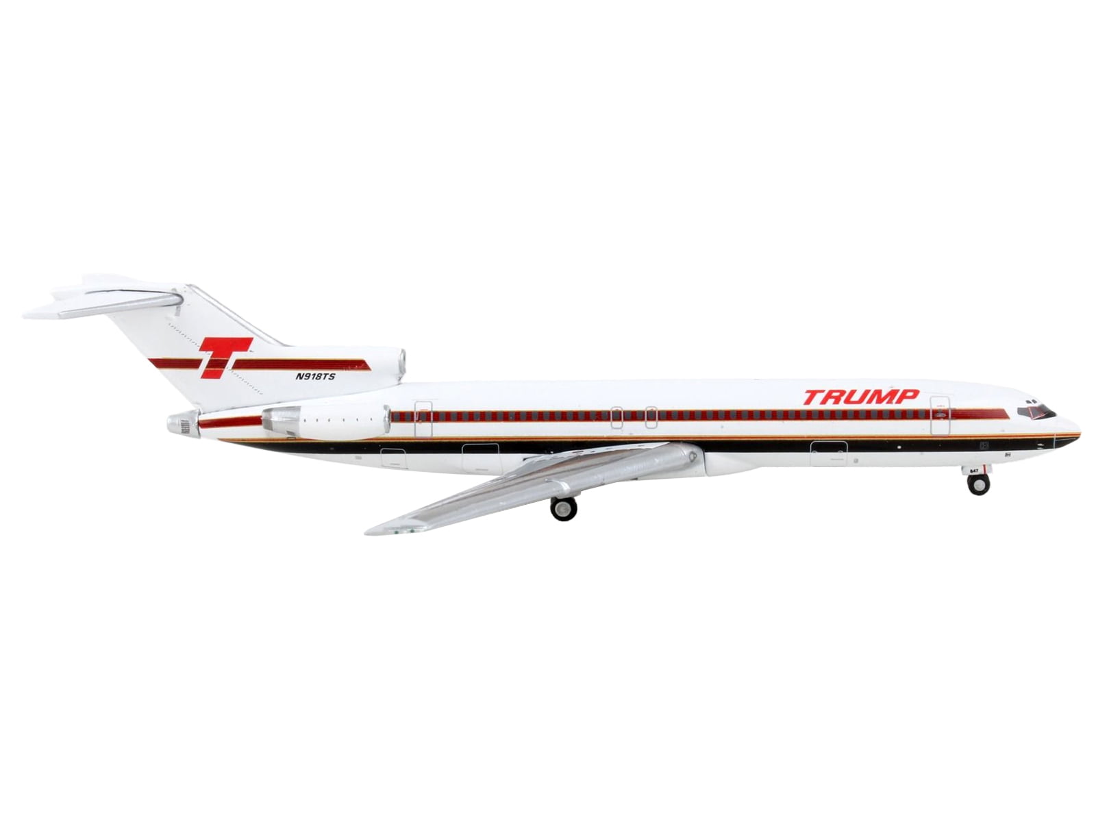 Diecast Boeing 727-200 Commercial Aircraft "Trump Shuttle" White with ...