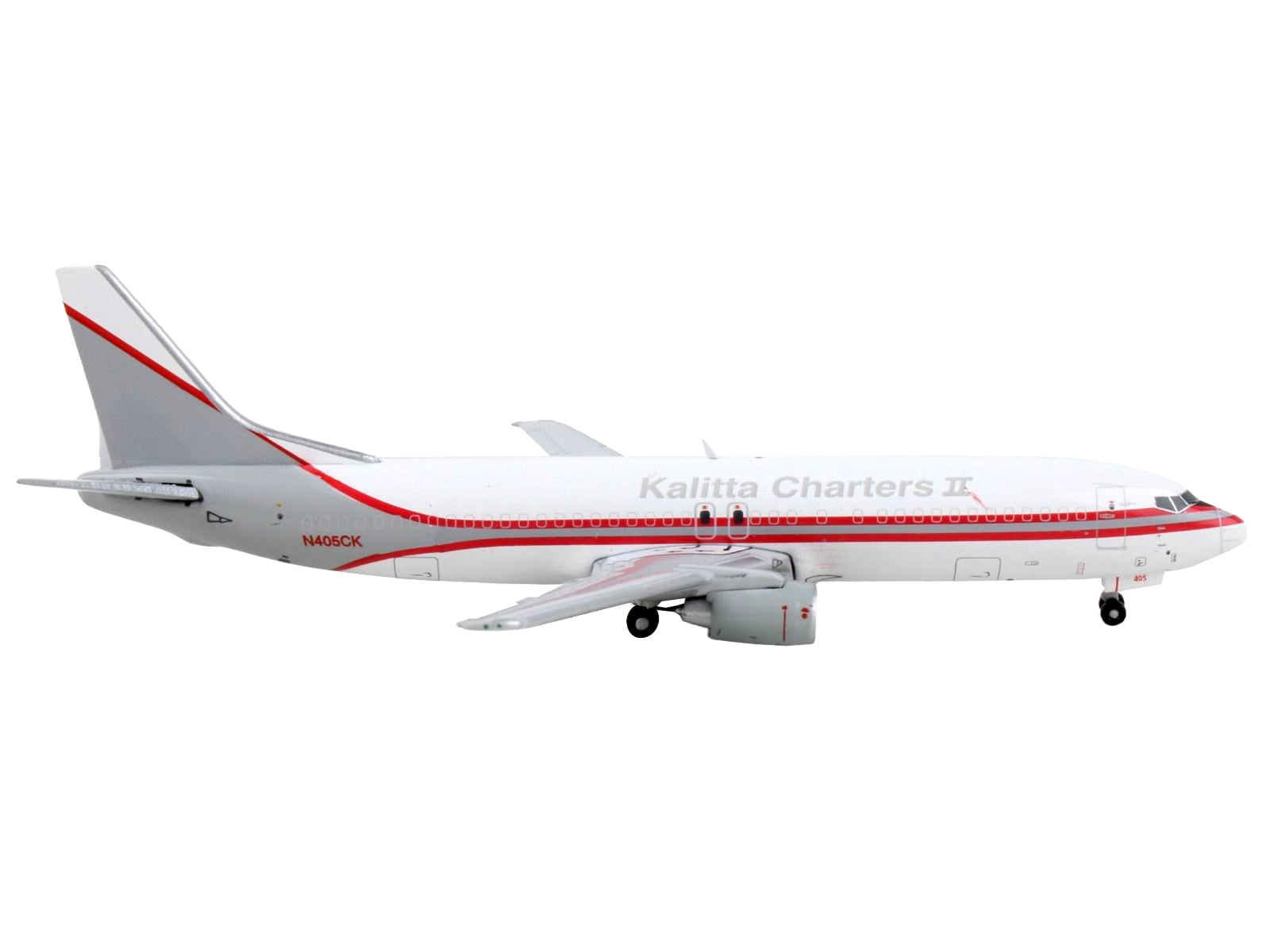 Boeing 737-400F Commercial Aircraft "Kalitta Charters II" White and ...