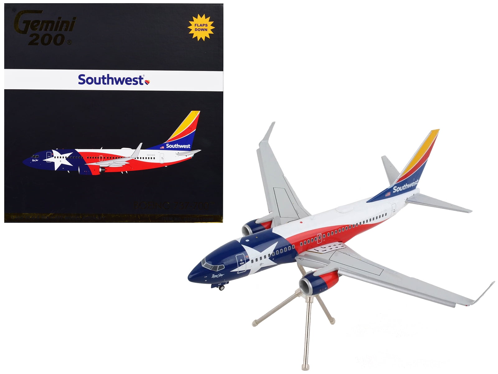 Boeing 737-700 Commercial Aircraft with Flaps Down "Southwest Airlines ...