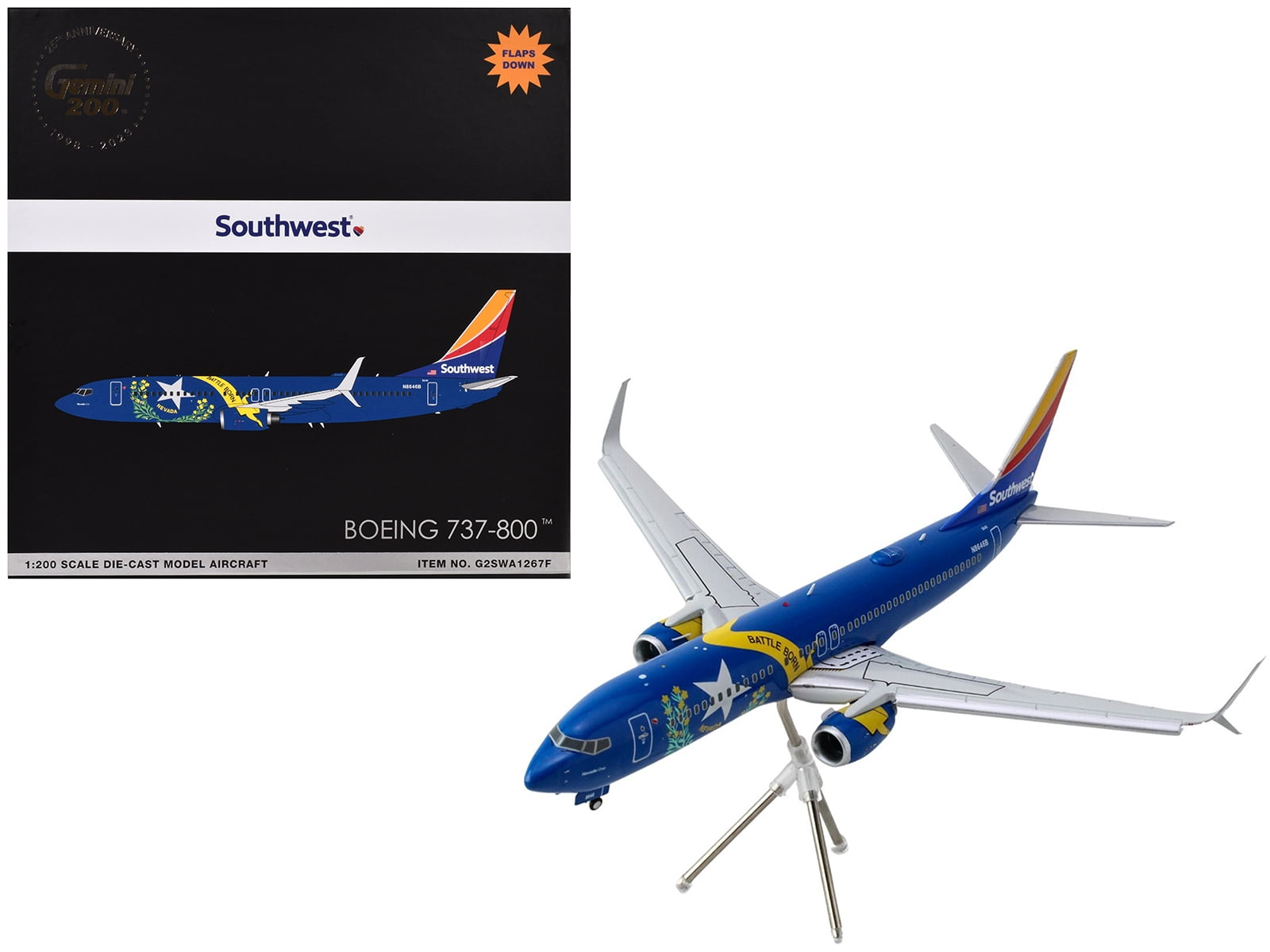 Boeing 737-800 Commercial Aircraft with Flaps Down "Southwest Airlines ...