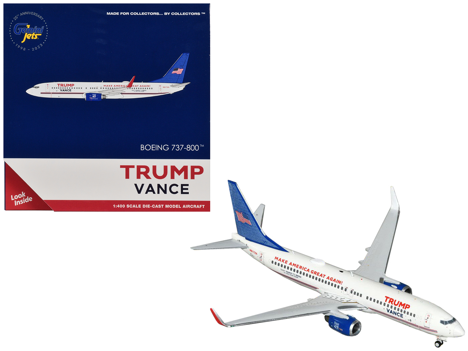 Boeing 737-800 Commercial Aircraft "Trump-Vance Campaign" (N917XA ...