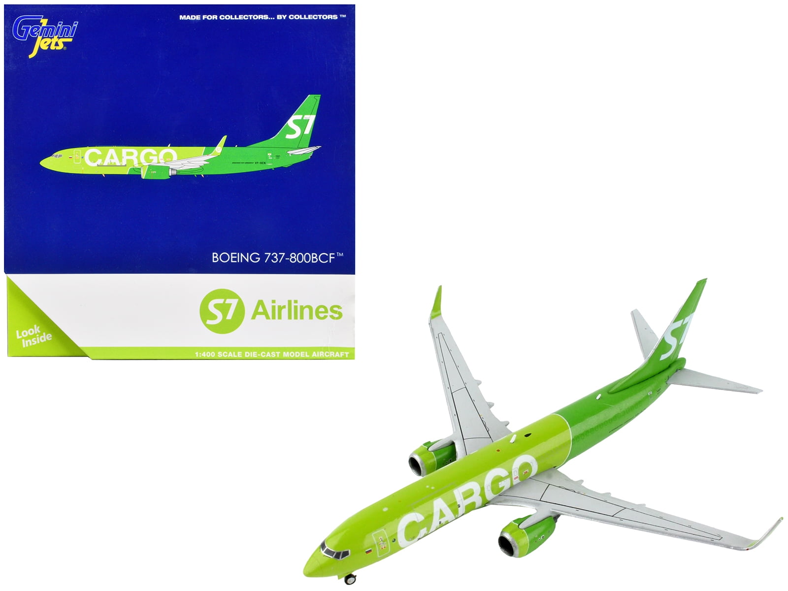 Boeing 737-800BCF Commercial Aircraft "S7 Airlines Cargo" Green 1/400 ...